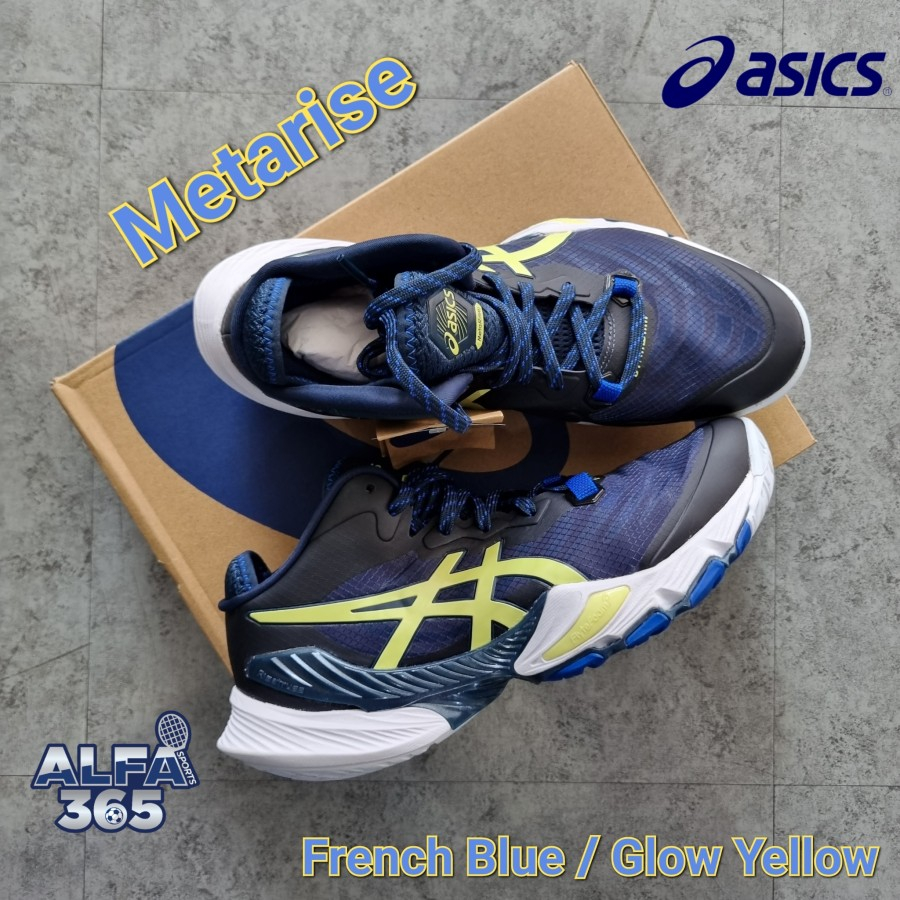 Jual Sepatu Voli Asics Metarise 2023 French Blue/Glow Yellow | Shopee ...