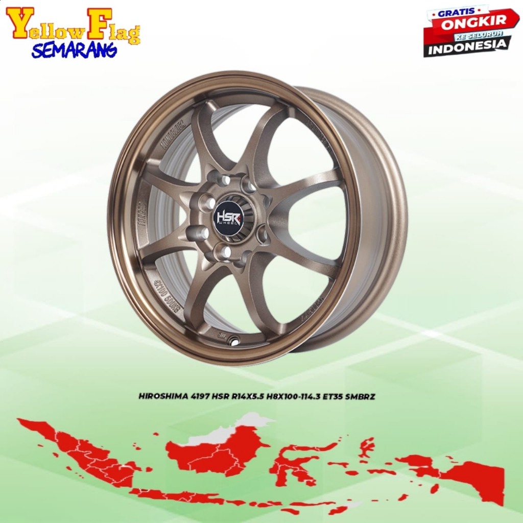 Jual Velg Mobil JDM R14 HSR HIROSHIMA HSR Ring 14 Velg HSR Model CE28 BRIO | Shopee Indonesia