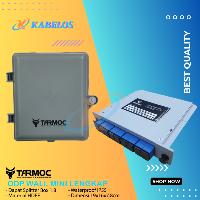 Jual Tarmoc ODP Wall Mini + 8 Core Splitter Box | ODP 8 Core Lengkap ...
