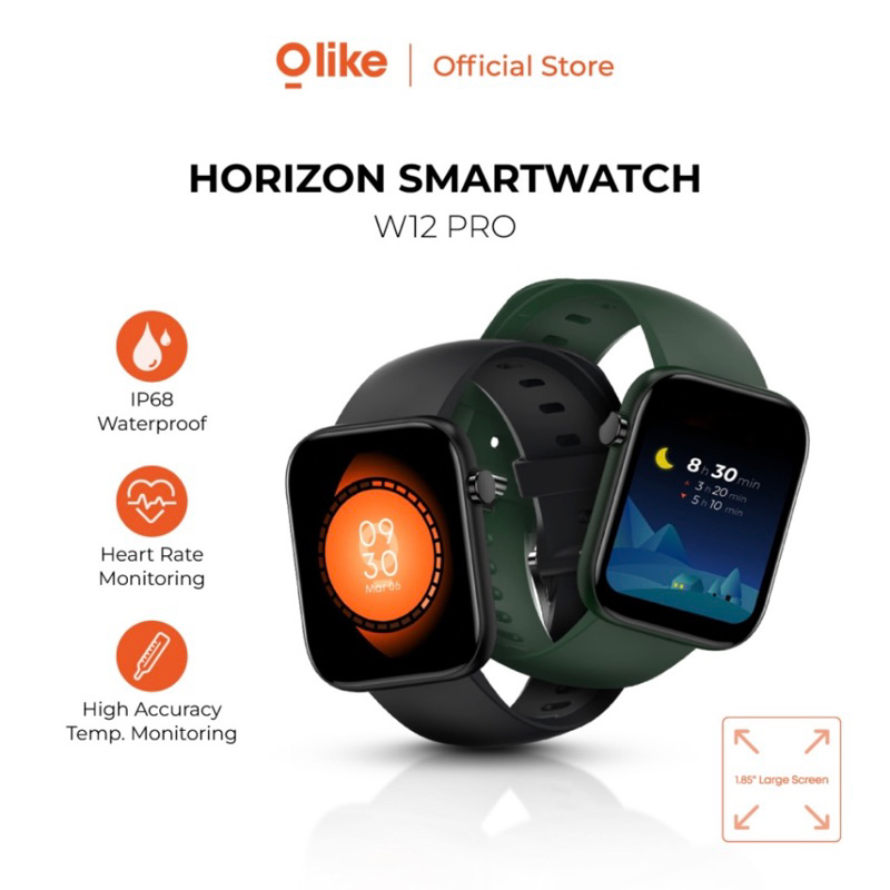 Jual OLIKE W12 PRO SMARTWATCH TOUCH SCREEN IP67 WATERPROOF SPORT HEALTH ...