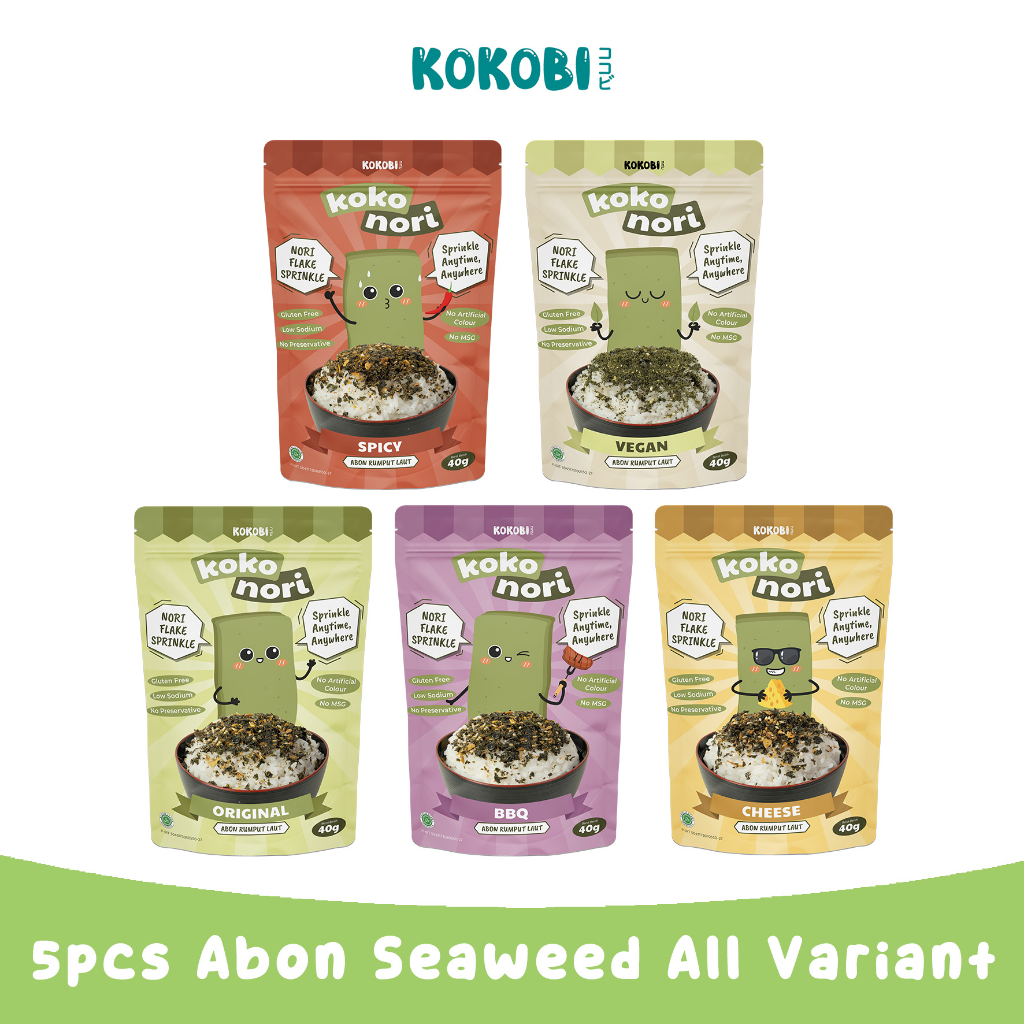 Jual KOKOBI Koko Nori Abon Rumput Laut Tabur All Variant - Bundling ...