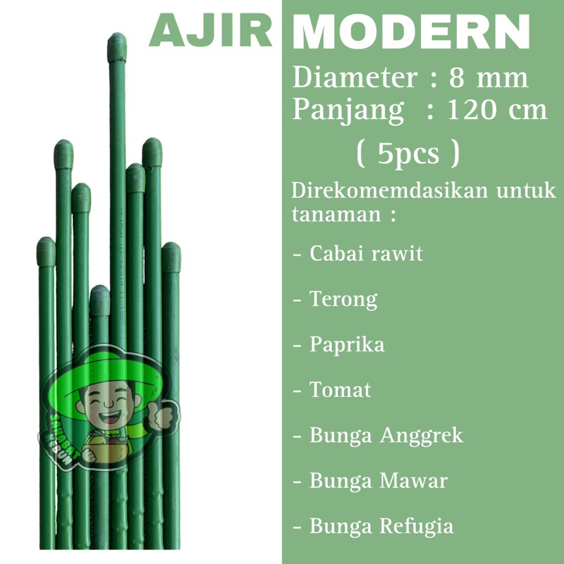 Jual AJIR MODERN 8 X 120 cm 5 BATANG TURUS LANJARAN RAMBATAN TANAMAN ...