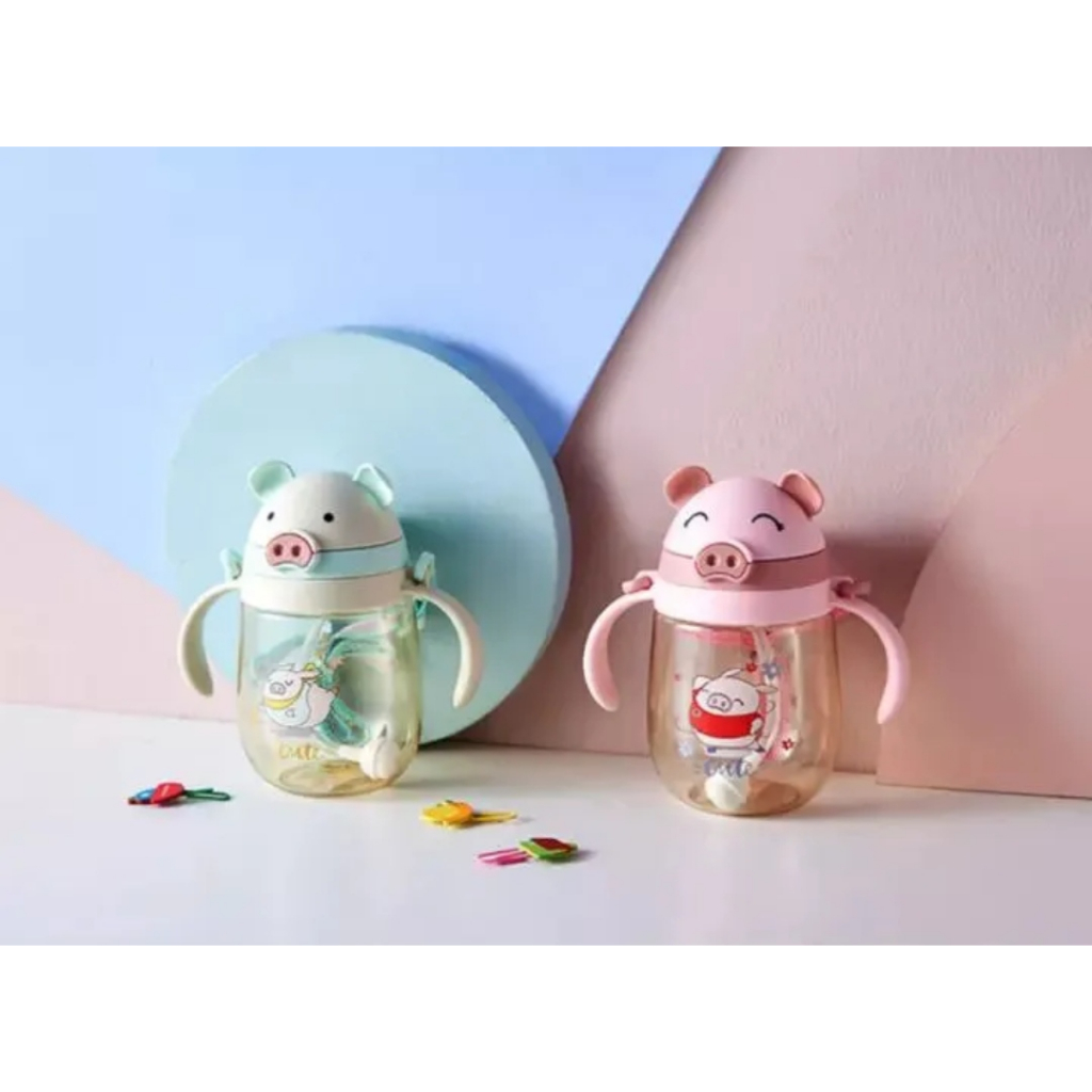Jual botol minum anak model pig lucu/botol minum karakter anak | Shopee ...