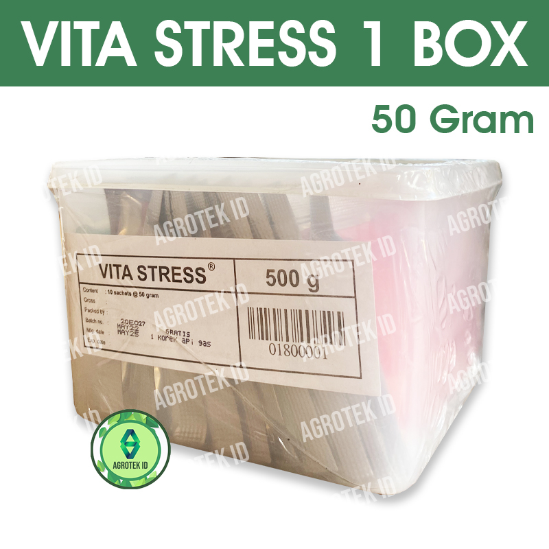 Jual Vita Stress 50 Gram 1 Box Isi 10 Sachet Vitamin Anti Stress Ayam ...