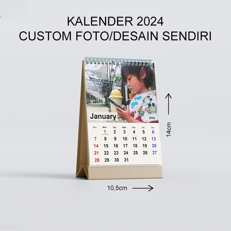 Jual Kalender 2024 Lengkap Custom (Foto/Desain) Kalender Meja Ukuran ...