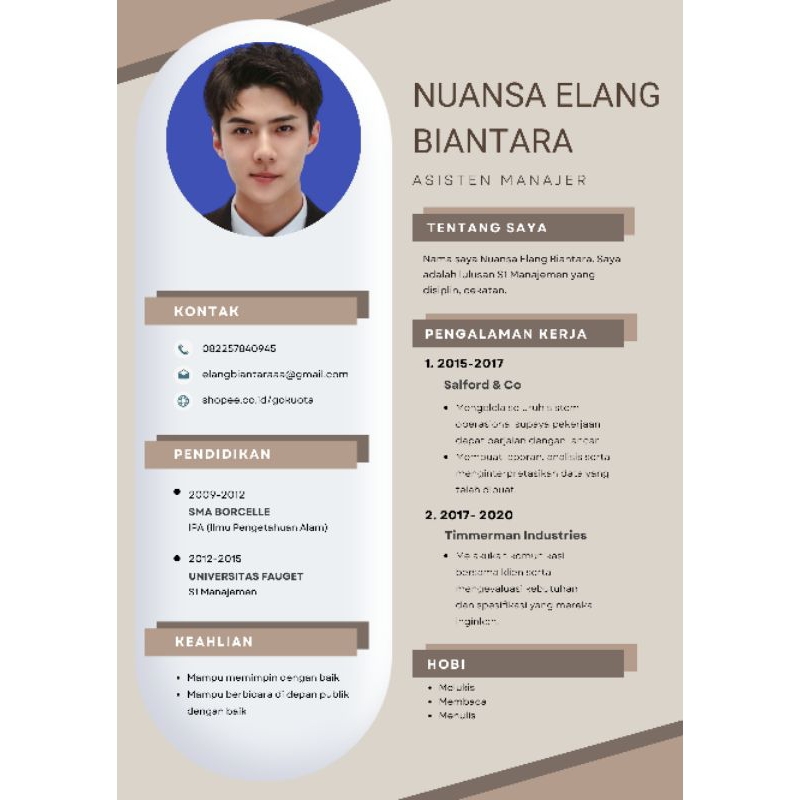 Jual JASA PEMBUATAN CV | JASA DESAIN CV | Shopee Indonesia