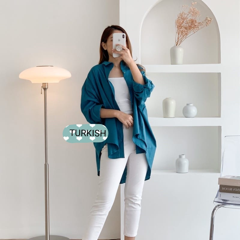 Jual KEMEJA CEWEK OLIVIA LINEN#KEMEJA LINEN SHIRTT FULL KANCING#KEMEJA ...