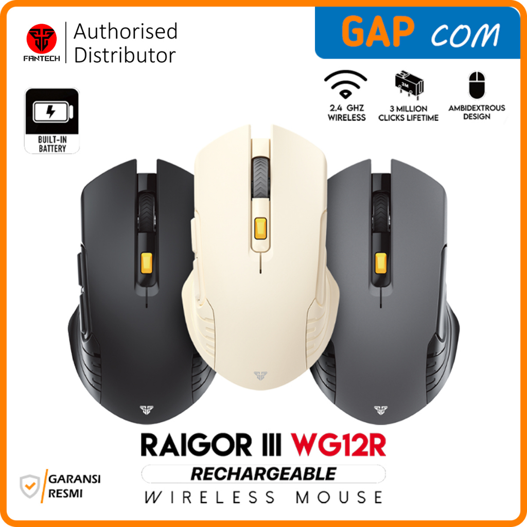 Jual Mouse Wireless Gaming Pro Fantech WG12/WG12R RAIGOR III Gaming ...