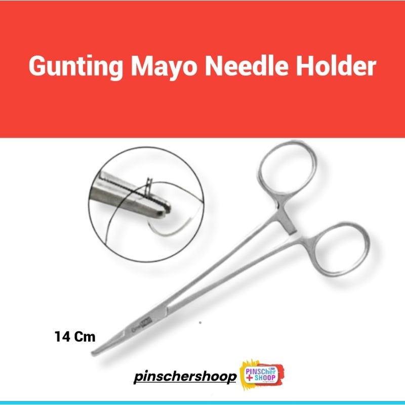 Jual Gunting Mayo Hegar Needle Holder Nalpuder 14 Cm Instrumen | Shopee ...