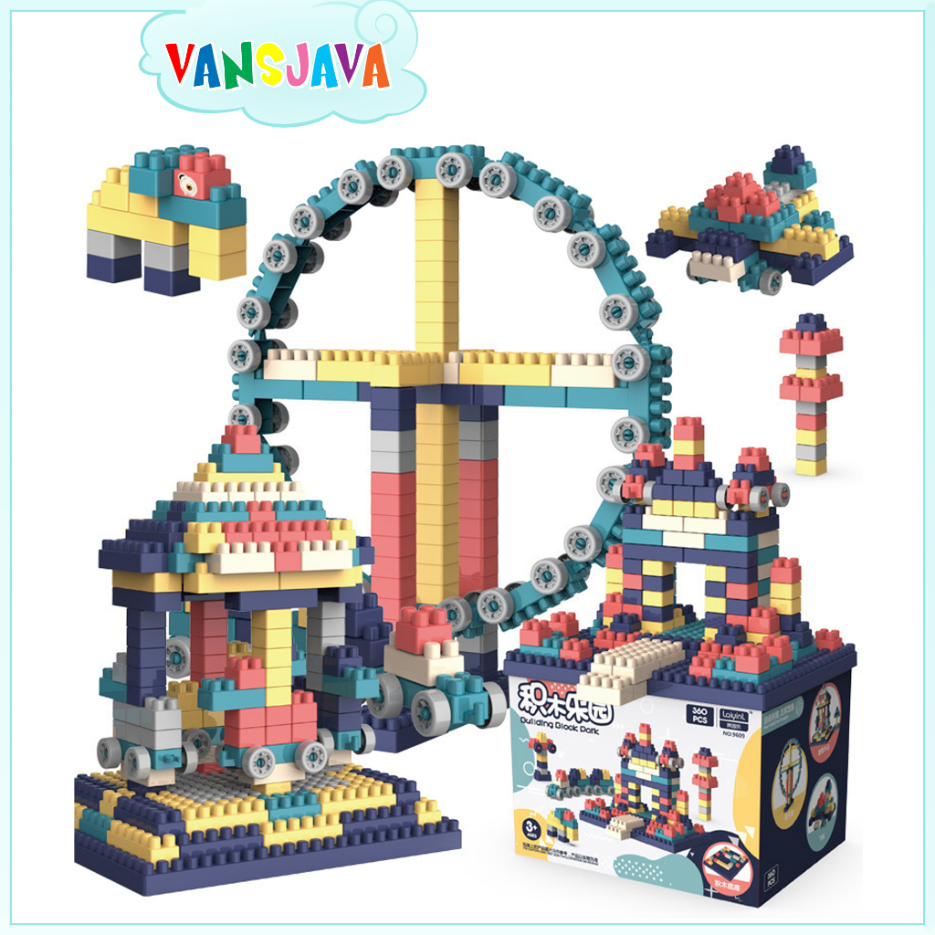 Jual VANSJAVA - Mainan Edukasi Anak Mainan Balok Susun/360pcs puzzle ...