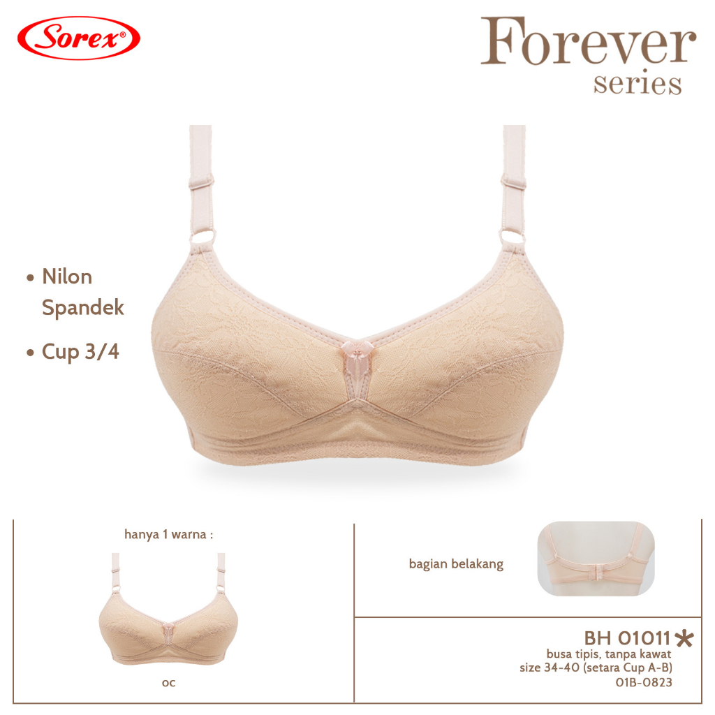 Jual Bra BH Sorex 01011 Tanpa Kawat Tanpa Busa Kait 2 (Cup A-B) | Shopee Indonesia