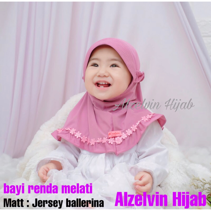 Jual HIJAB BAYI RENDA MELATI BY ALZELVIN HIJAB / hijab bayi / hijab ...