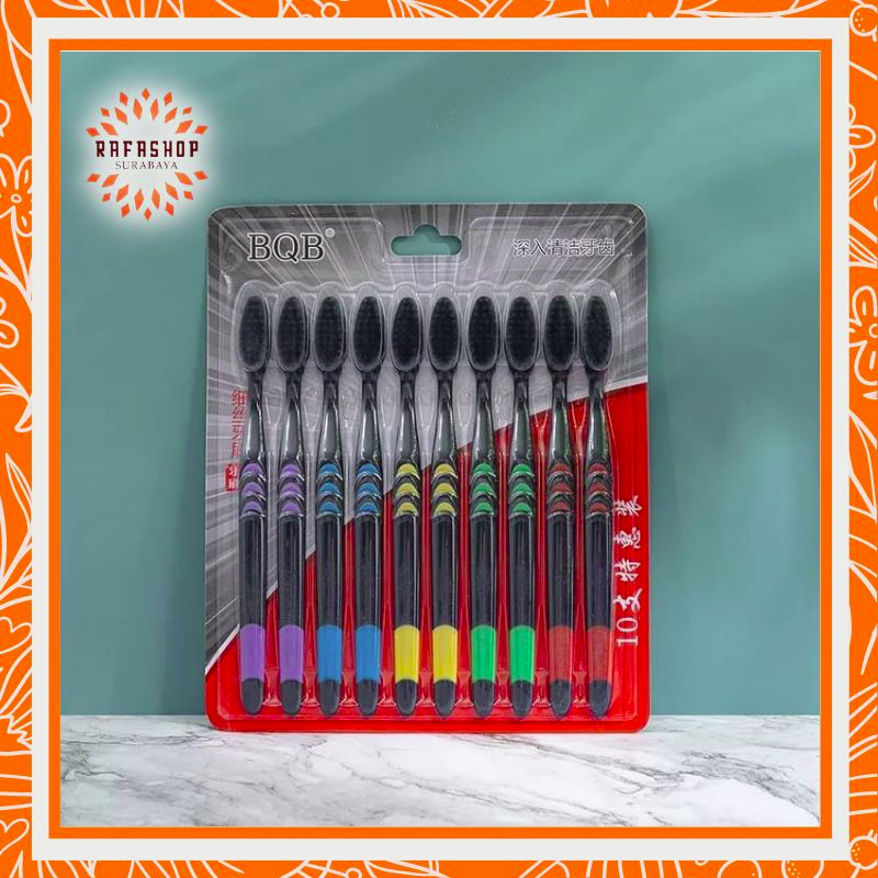 Jual HOME026 Sikat Gigi Dewasa 1 SET 10 PCS Tavel Toothbrush Double ...