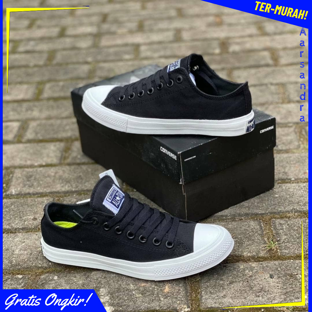 Jual Sepatu Converse Hitam CT Low All Star Chuck Taylor Sneakers ...