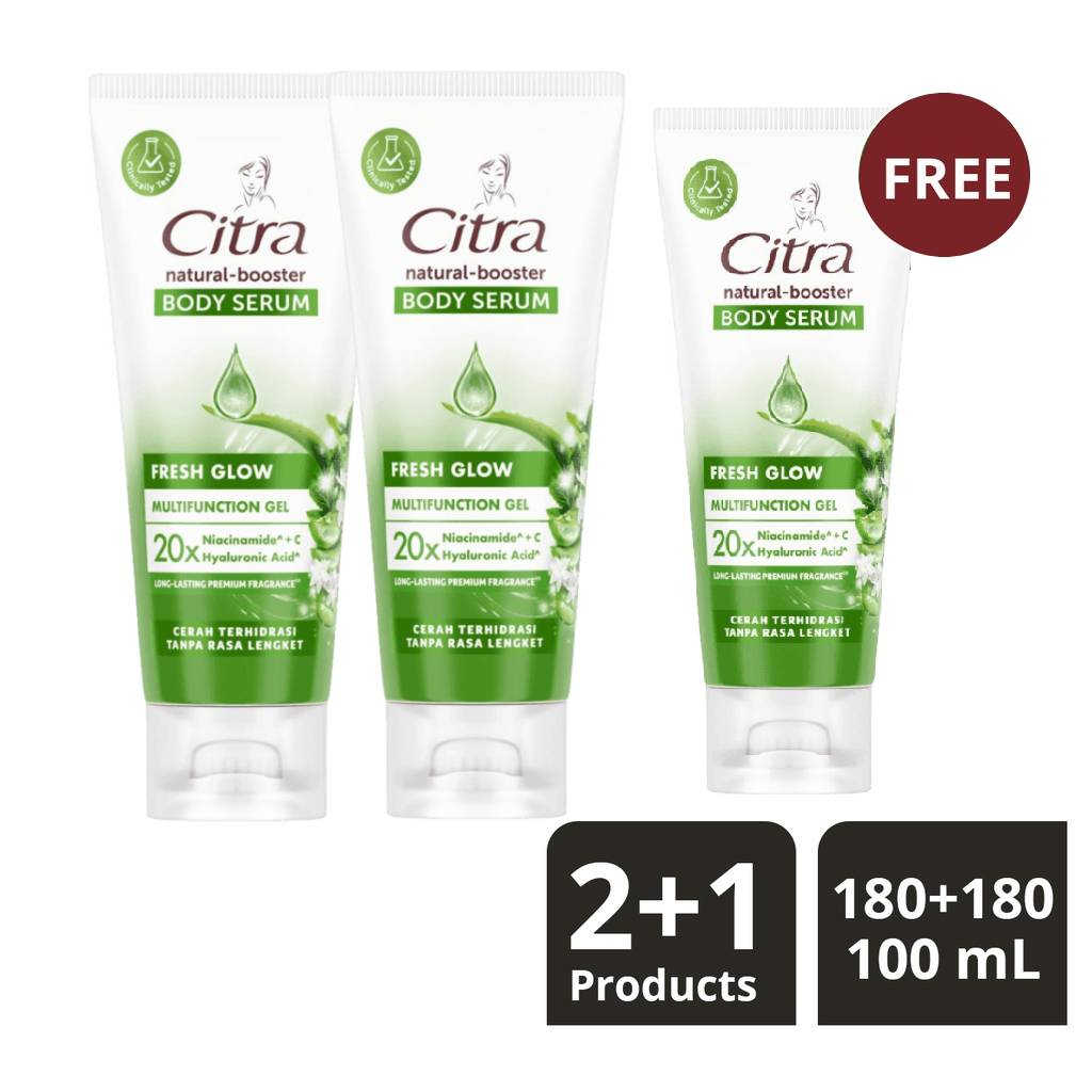 Jual [Buy 2 Get 1 Free] Buy 2 Citra Natural Booster Body Serum Fresh ...