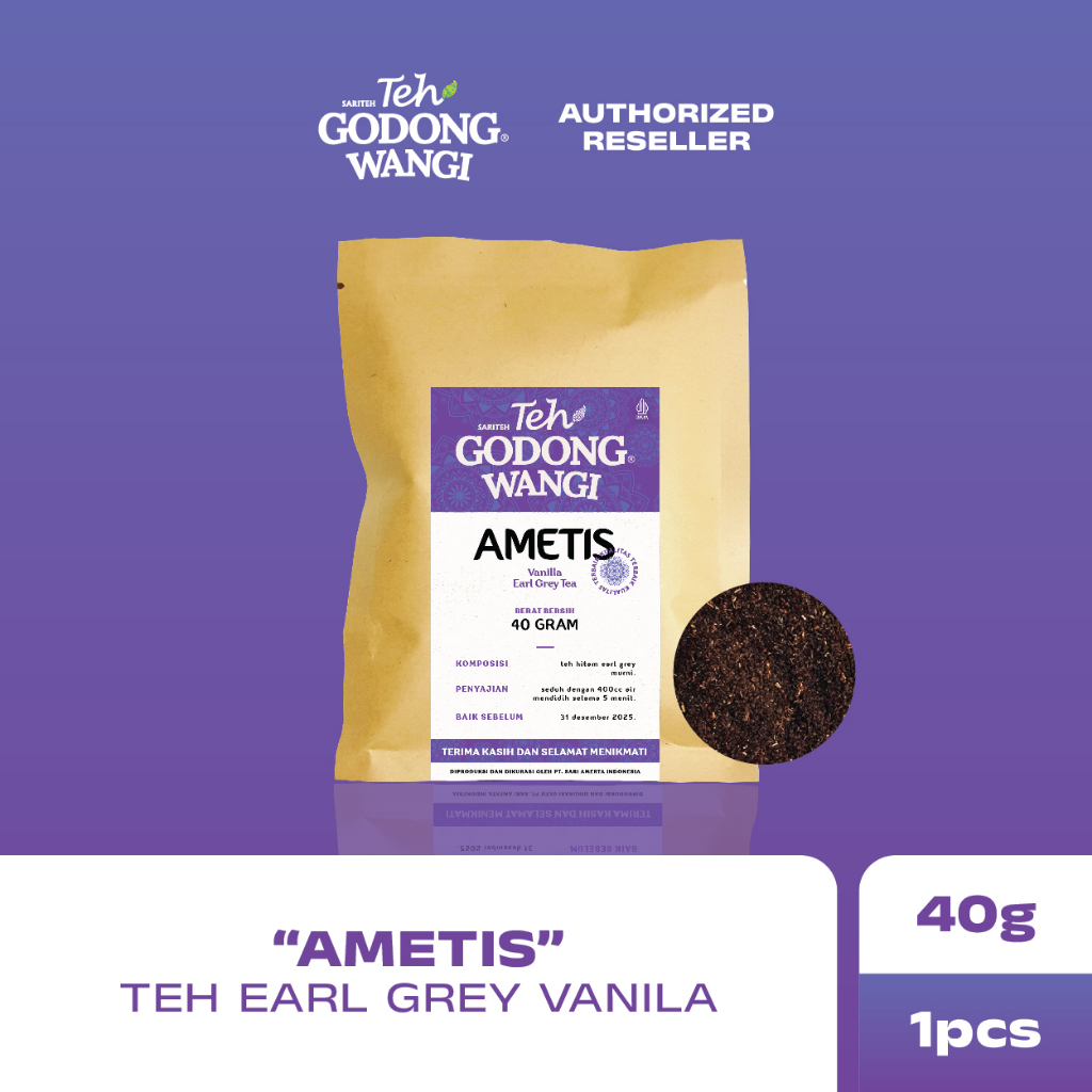 Jual Teh Godong Wangi "AMETIS" - Vanilla Earl Grey Tea | 40 gram ...