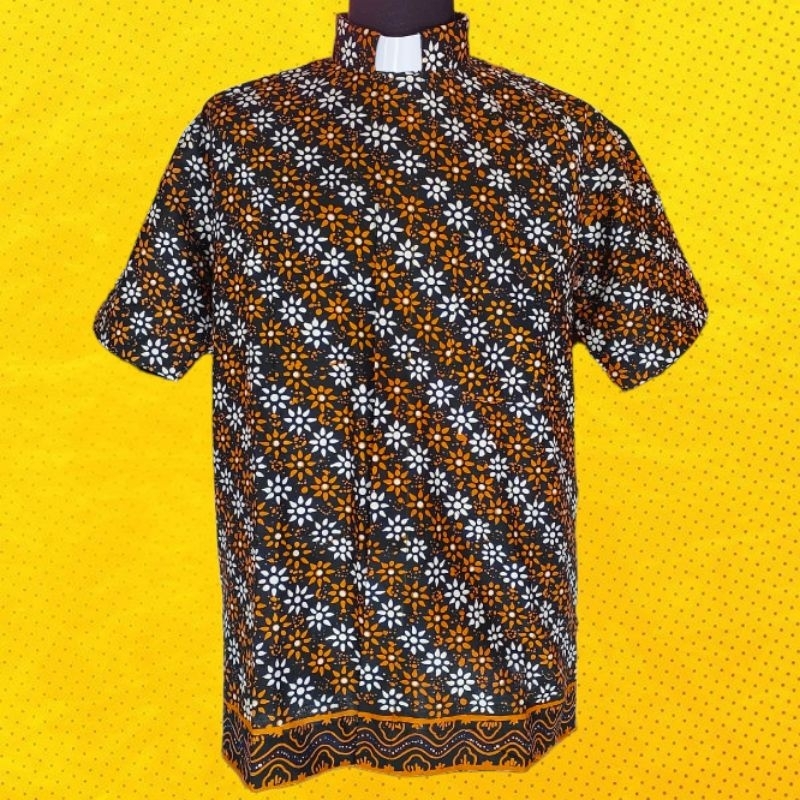 Jual Baju Batik Kolar Imam/Ukuran L/Kasula Romo Imam Katolik | Shopee ...
