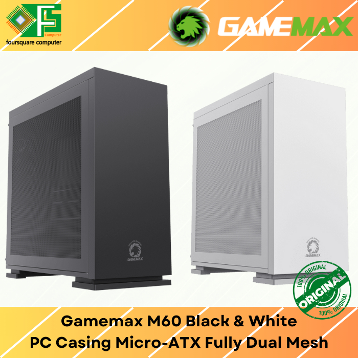 Jual Gamemax M60 White Black Dual Mesh | Casing PC M-ATX | CPU PC Case ...