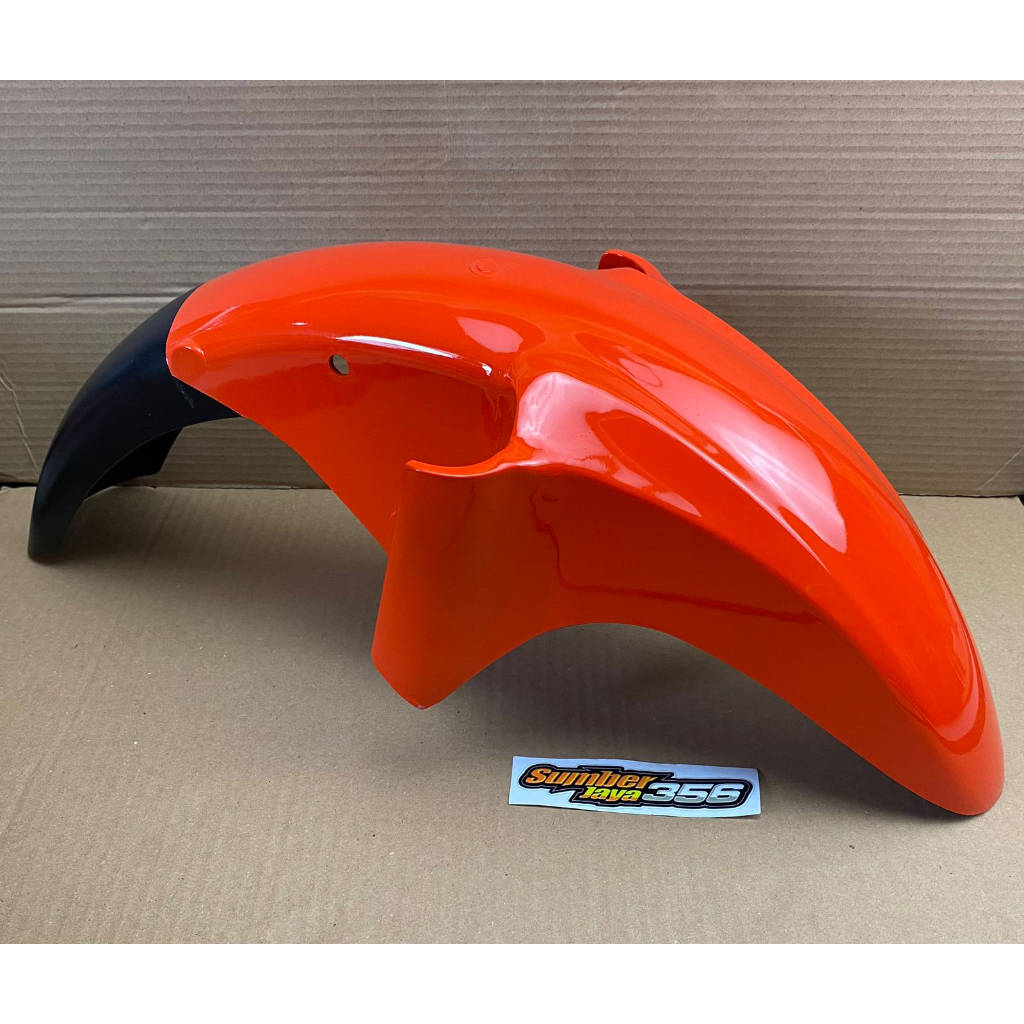 Jual Slebor kawasaki leo Slebor depan leo Import warna orange Bahan ABS ...