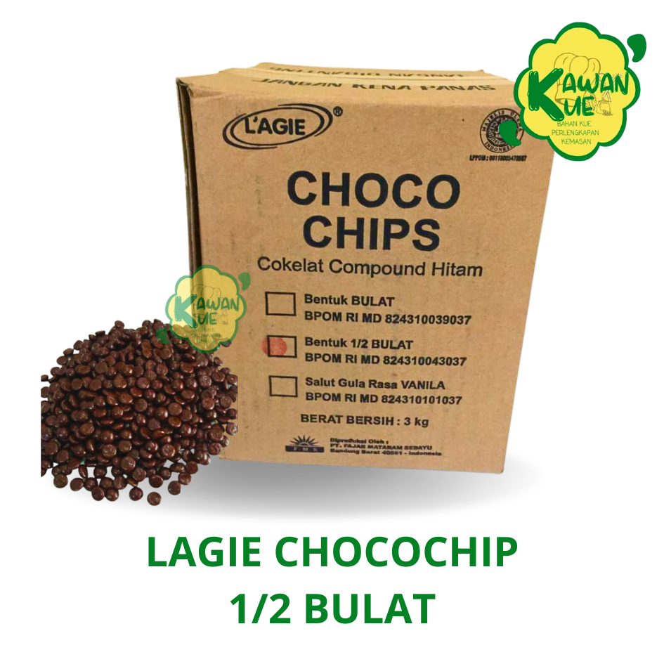 Jual LAGIE CHOCO CHIP SETENGAH BULAT REPACK - COKLAT CHIP - COKLAT ...