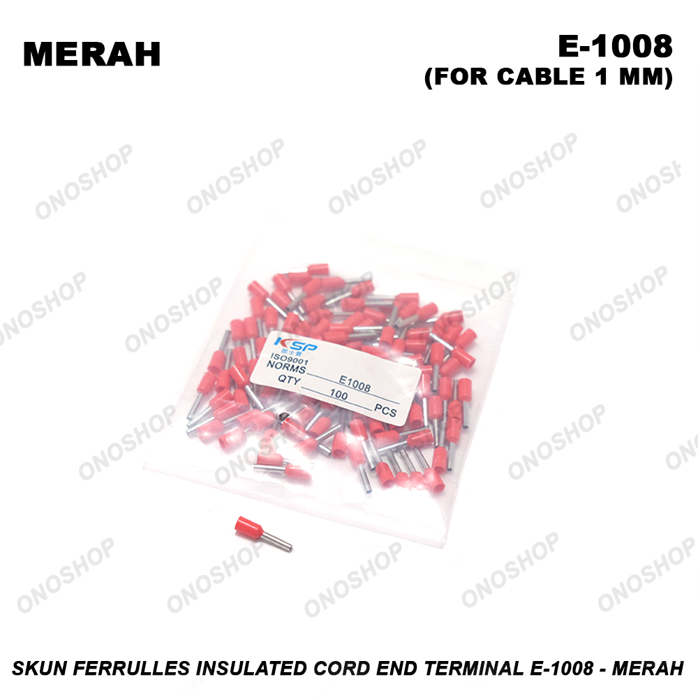 Jual Skun Ferrules Insulated Cord End Terminal FORT E-1008 | Shopee ...