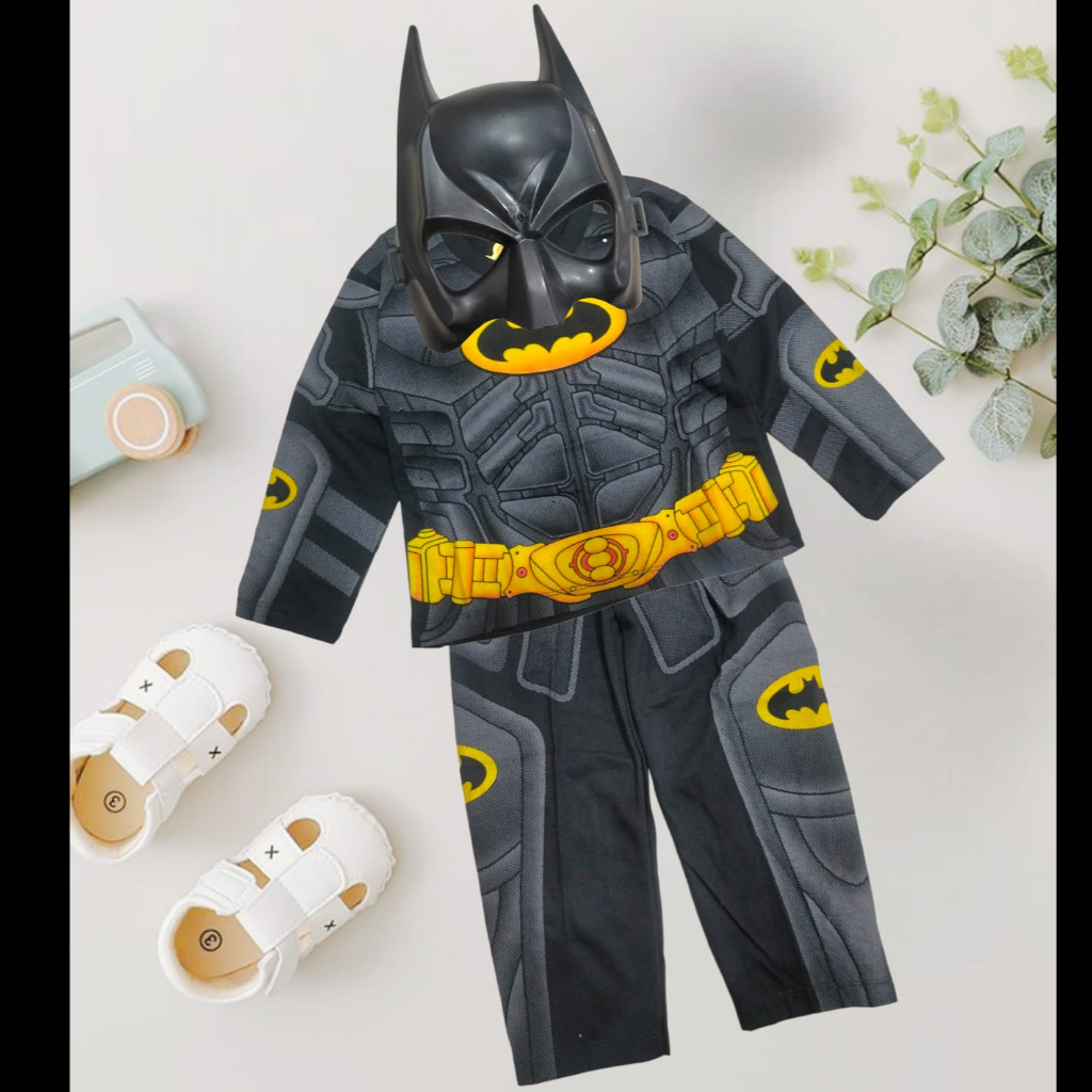Jual baju setelan super hero anak anak usia 1-10 tahun bertopeng dengan ...