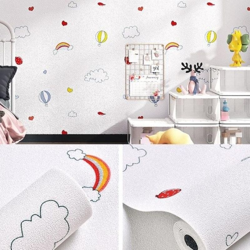 Jual Wallpaper Sticker Dinding Linen Karakter Sticker Dinding Linen ...