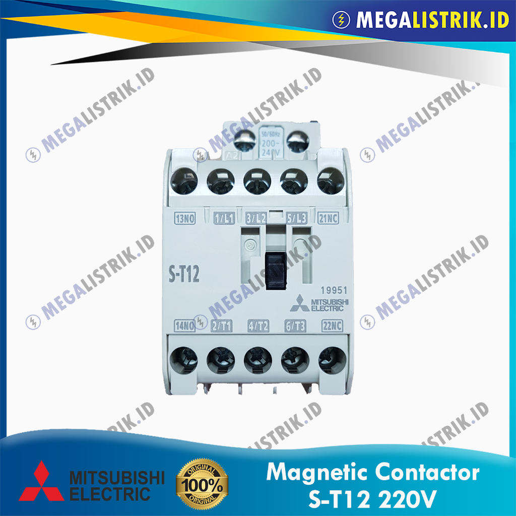 Jual MITSUBISHI KONTAKTOR S-T12 220V AC / MAGNETIC CONTACTOR S-T 12 / ST12 / ST-12 220 VOLT ...