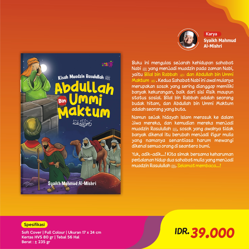 Jual Kisah Muadzin Rasulullah (Abdullah Bin Ummi Maktum) | Shopee Indonesia