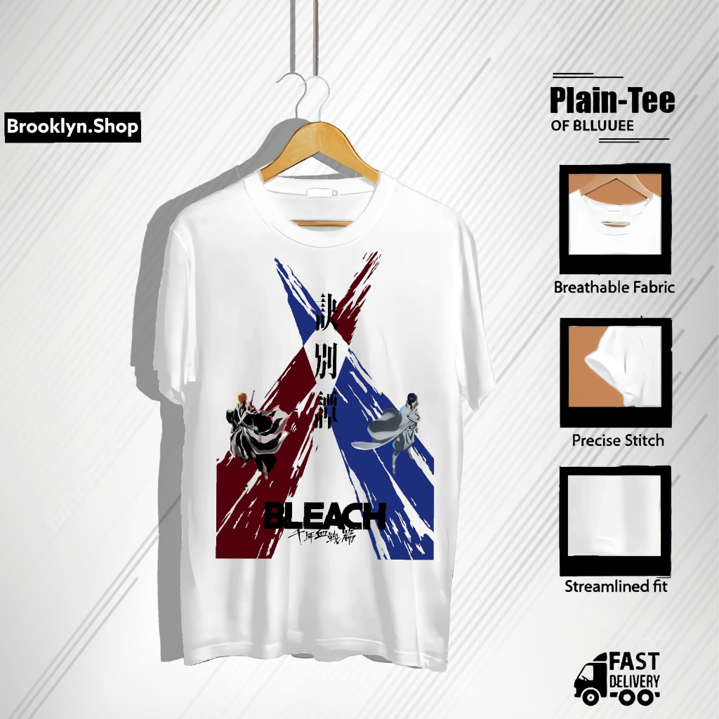 Jual ALPHA - KAOS DISTRO UKURAN JUMBO GAMBAR BLEACH BIRU MERAH | Shopee ...