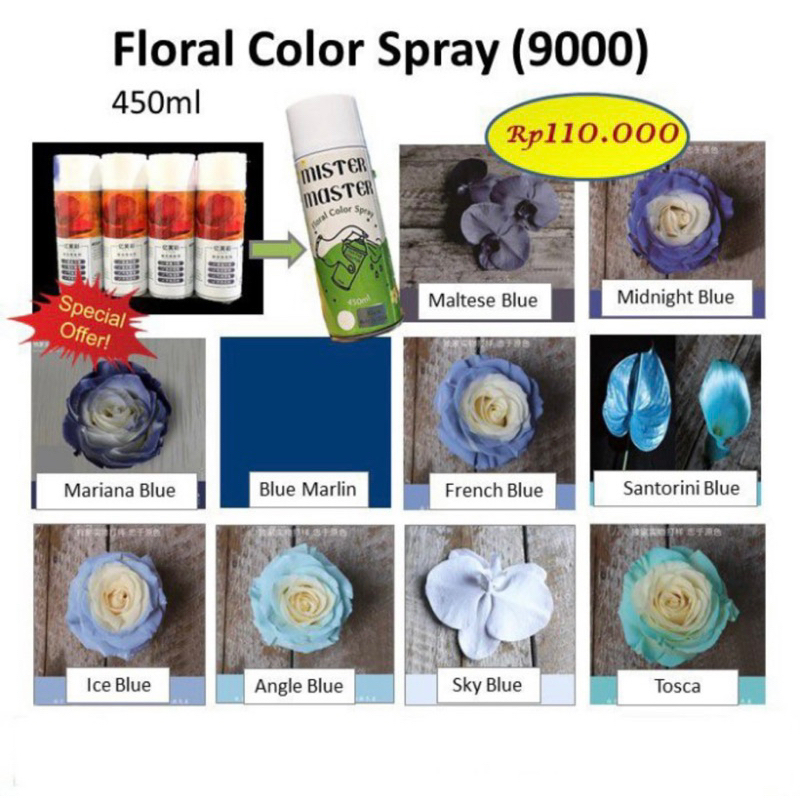 Jual Pilox Bunga Floral Color Spray 9000 Pilox Untuk bunga Pewarna ...