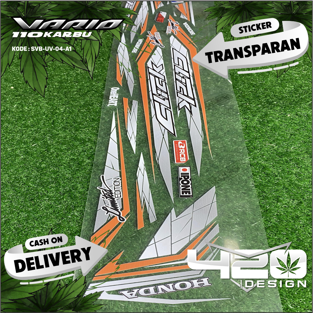 Jual Stiker Transparan Motor Vario Karbu 110 Fi - Stiker Vario 110 Bening Tahun 2006 2007 Motif ...