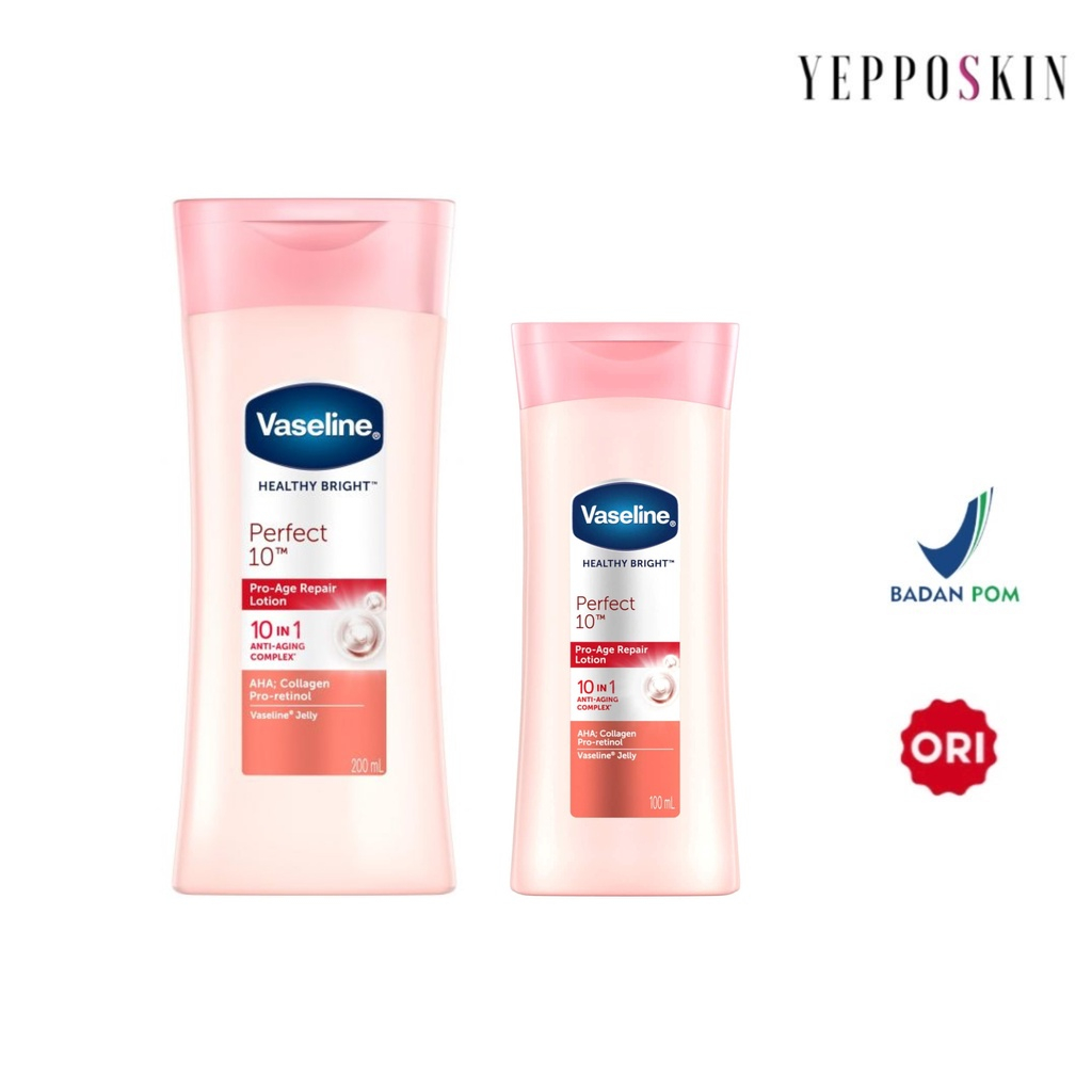 Jual VASELINE Lotion Healthy Bright Perfect 10 Pro-Age Repair Lotion ...