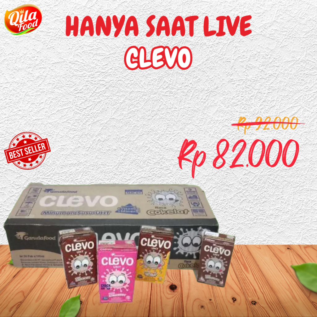 Jual MINUMAN SUSU CLEVO 115 ML UHT DUS ISI 40 PCS STROBERI COKELAT ...