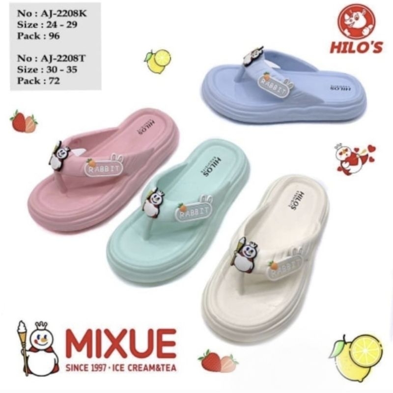Jual HILOS 2208 SANDAL MIXUE ICE CREAM BAHAN KARET SANDAL JEPIT ANAK ...