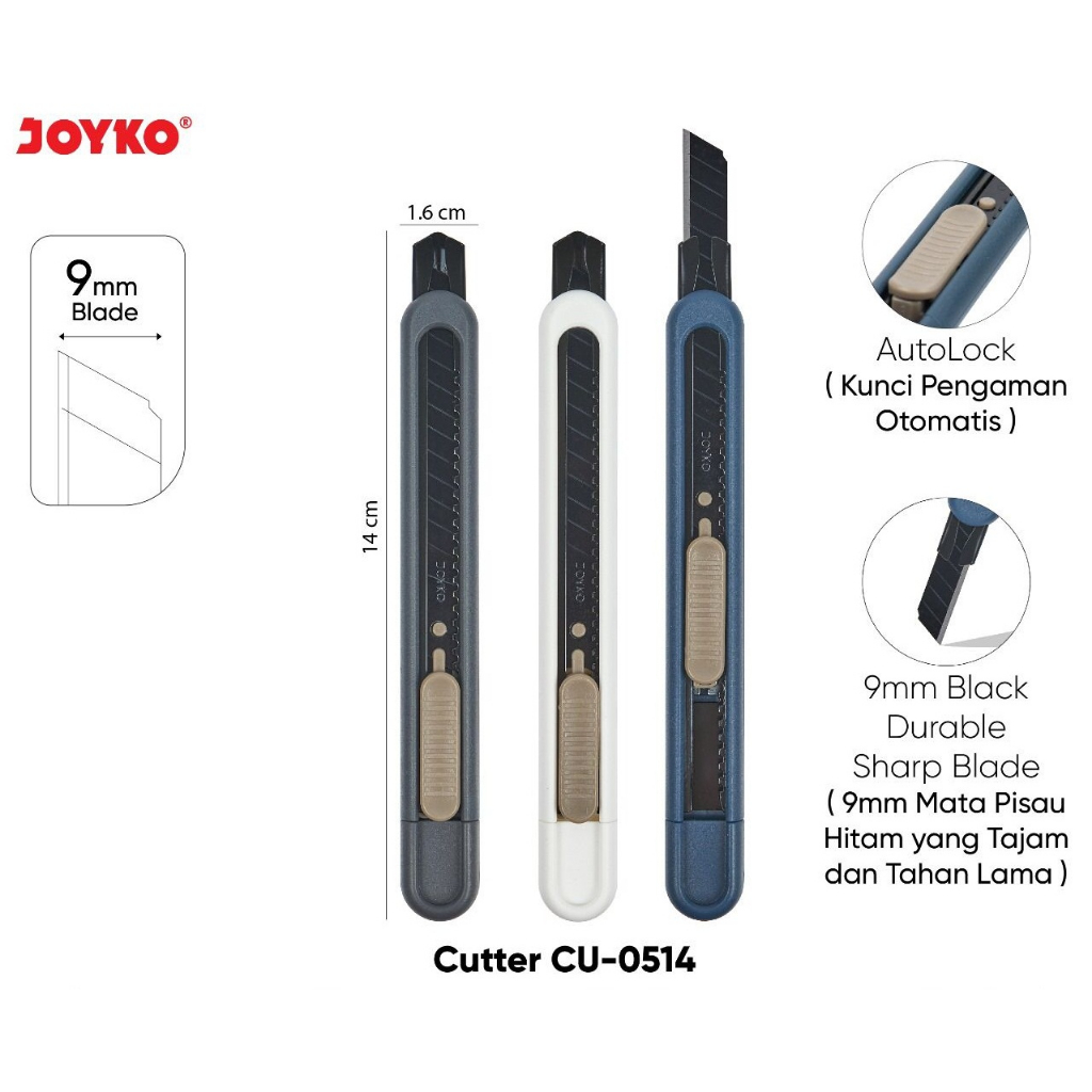 Jual joyko premium cutter CU-0514 (cutter kecil) | Shopee Indonesia