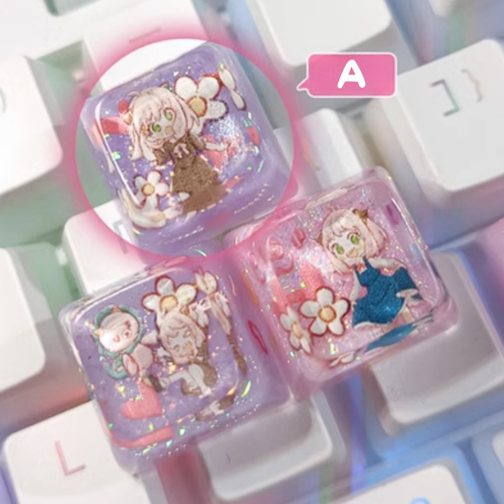 Jual Anya Spy x Family Mechanical Keyboard ; Artisan custom keyboard ...