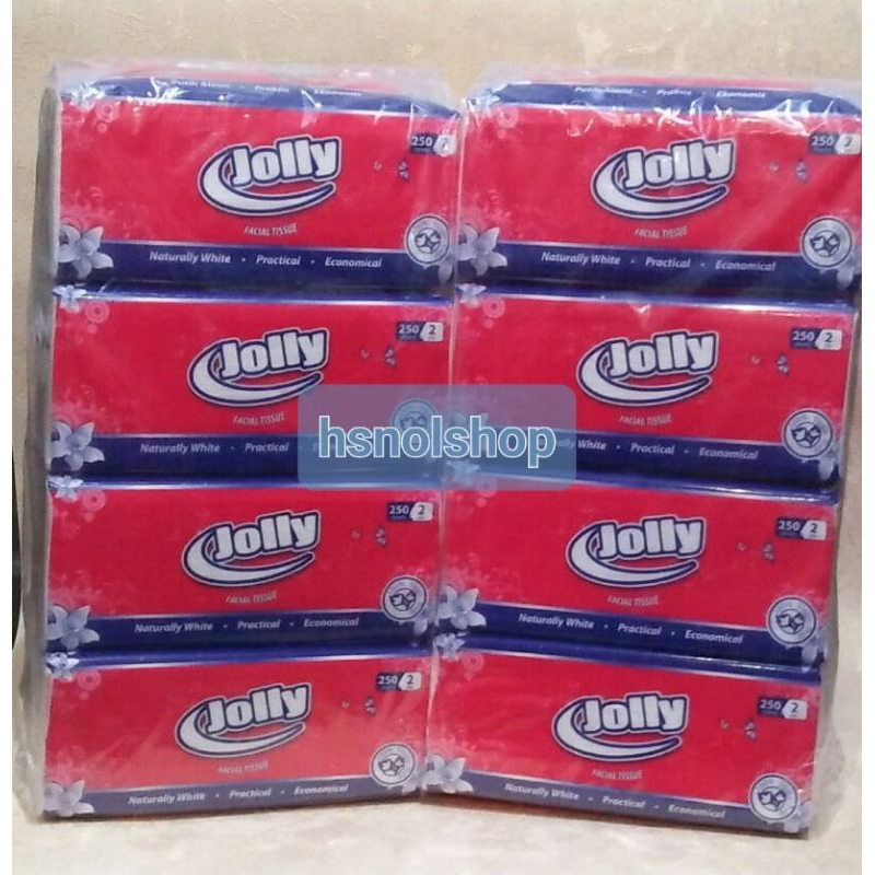 Jual Tissue Jolly 250 sheets isi 8 pack / Tissue Facial Jolly 250 ...