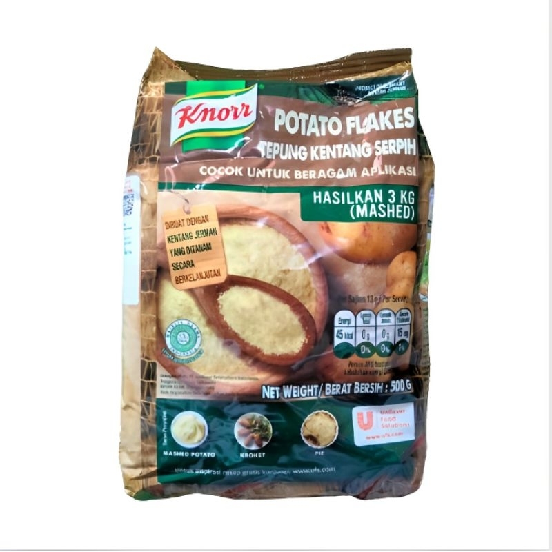 Jual Knorr Potato Flakes 500gr Tepung Kentang Serpih 500 gr gram 500g Mashed Potato Flake ...