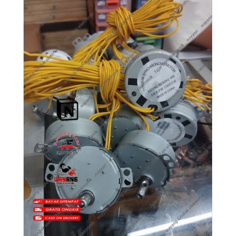 Jual Dinamo Rotary SYNCHRONOUS motor 5/6 Rpm Drat cw/ccw swing wall fan ...