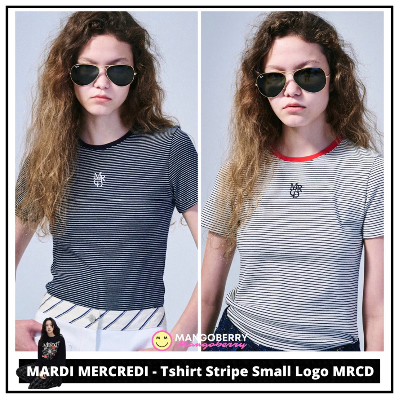 Jual MARDI MERCREDI - Tshirt Stripe Small Logo MRCD | Shopee Indonesia