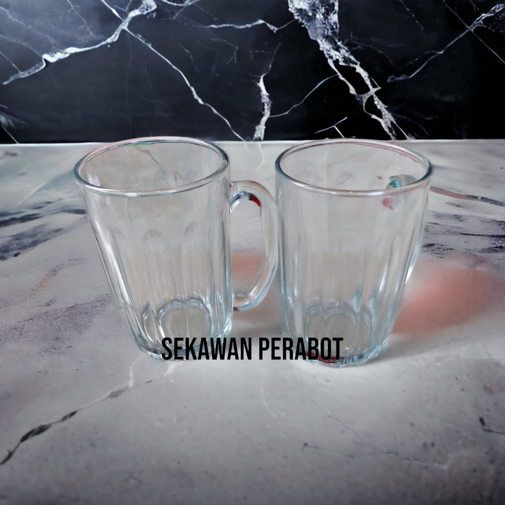 Jual {ISI 6} GELAS FM 360 BBC GLASS GELAS KACA GAGANG BESAR BELING TEH ...