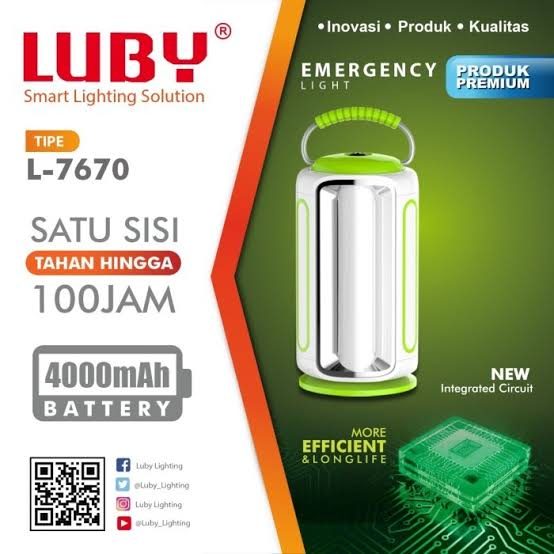 Jual LAMPU EMERGENCY CAS LUBY 7772 / 7672 / 7758 / 7671 / 7670 / 695 ...