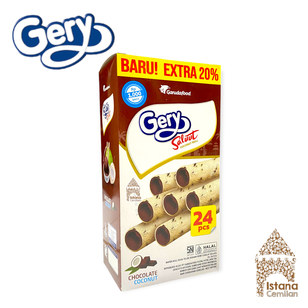 Jual Gery Saluut Chocolate Coconut Roll BOX (isi 24 pcs) | Shopee Indonesia