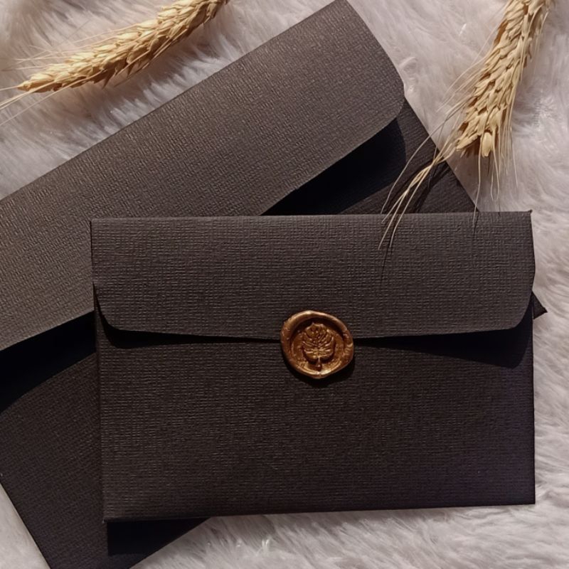 Jual AMPLOP HITAM BLACK SERIES AMPLOP BLACK PAPER DAN WAX SEAL | Shopee ...