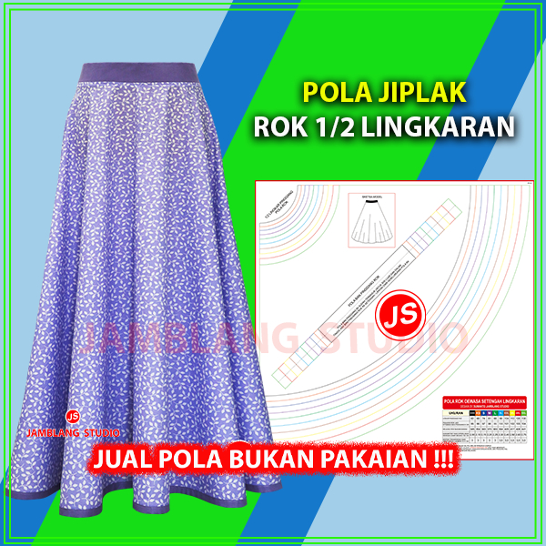 Jual Pola Jiplak Rok Dewasa Setengah Lingkaran 10 in 1 | Shopee Indonesia