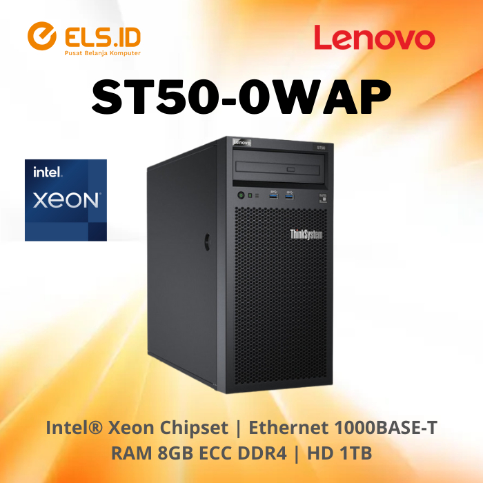 Jual Lenovo ThinkSystem V2 ST50 Server Intel Xeon E-2324G 8GB HD 1TB ...