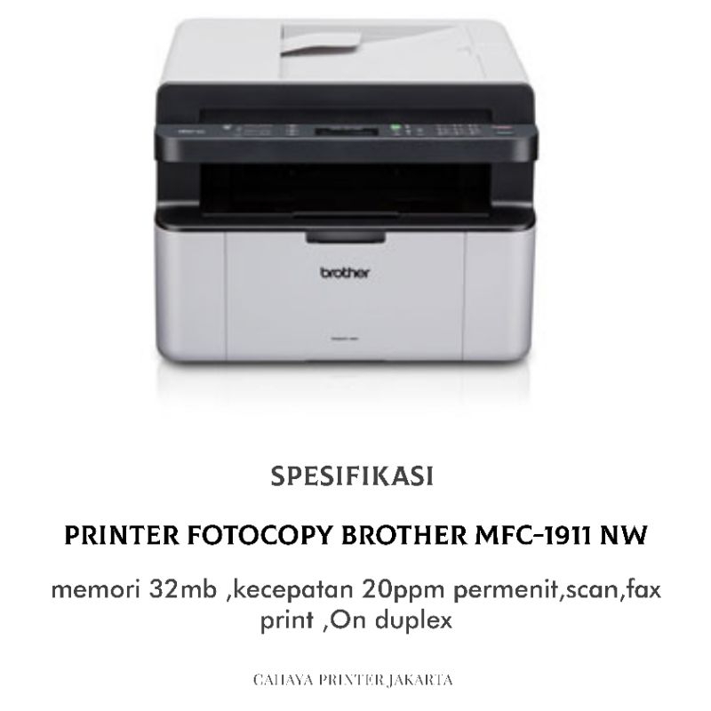 Jual Printer Fotocopy mini Brother MFC-1911Nw | Bergaransi | Shopee ...