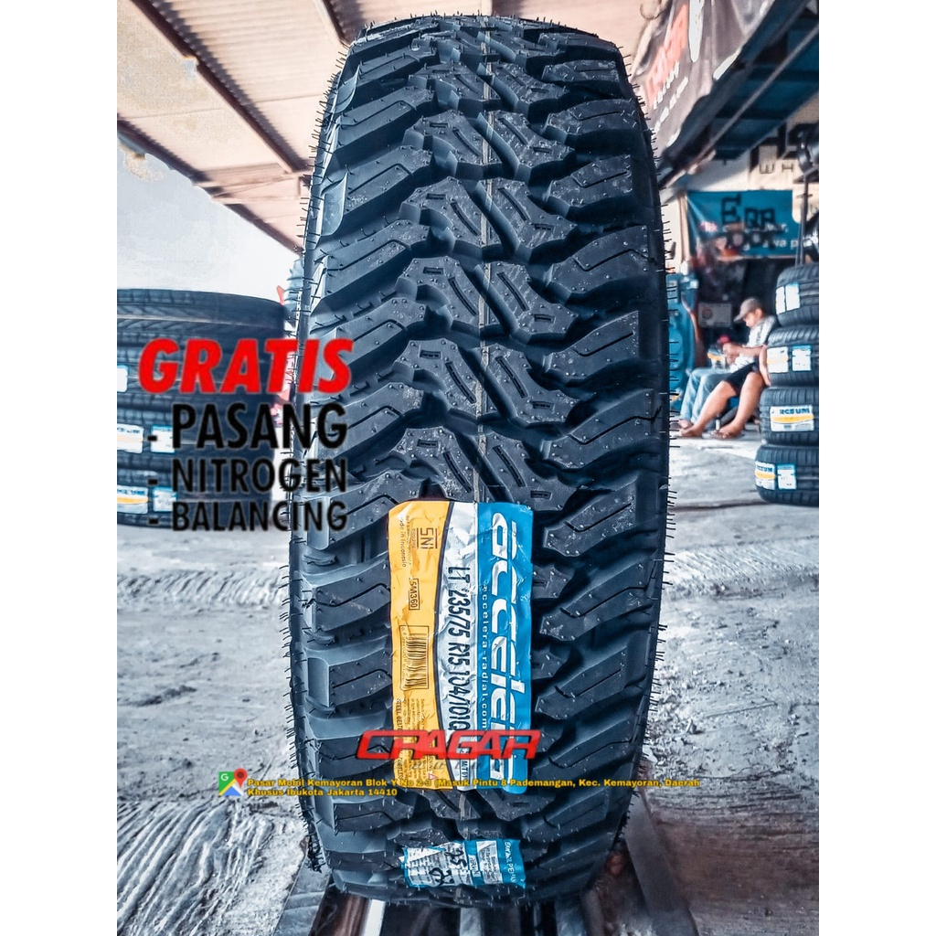 Jual Ban Mobil Kembangan Kasar ukuran 235 75 R15 Merk Accelera Mt-01 ...