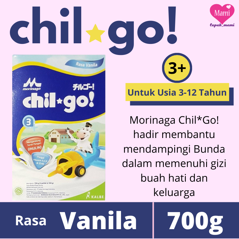 Jual Morinaga ChilGo Powder 3+ 700g Vanila Susu Bubuk Formula ...